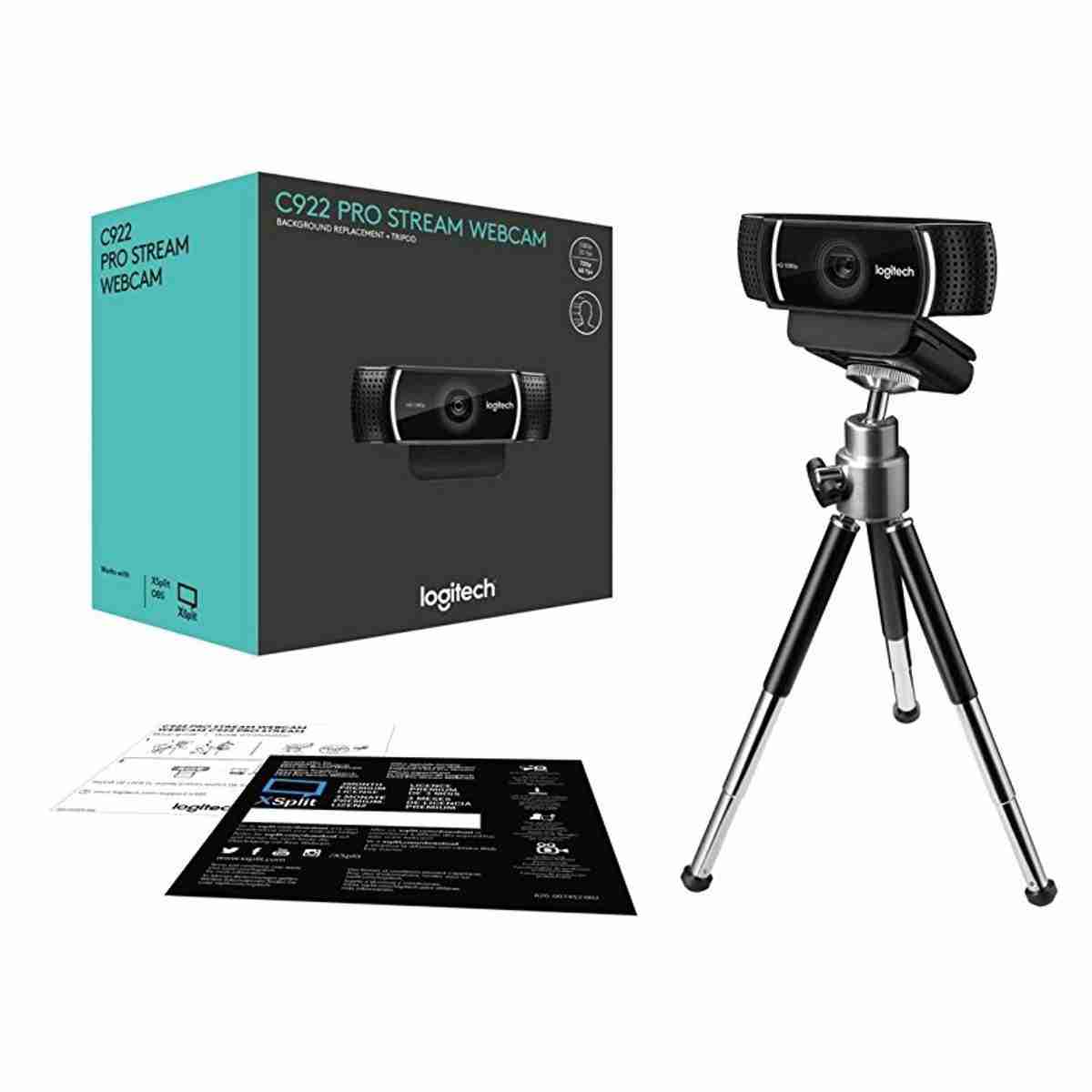 CÁMARA WEB 1080P PRO STREAM LOGITECH C922 + SOFTWARE CAPTURE - Supricom LLC